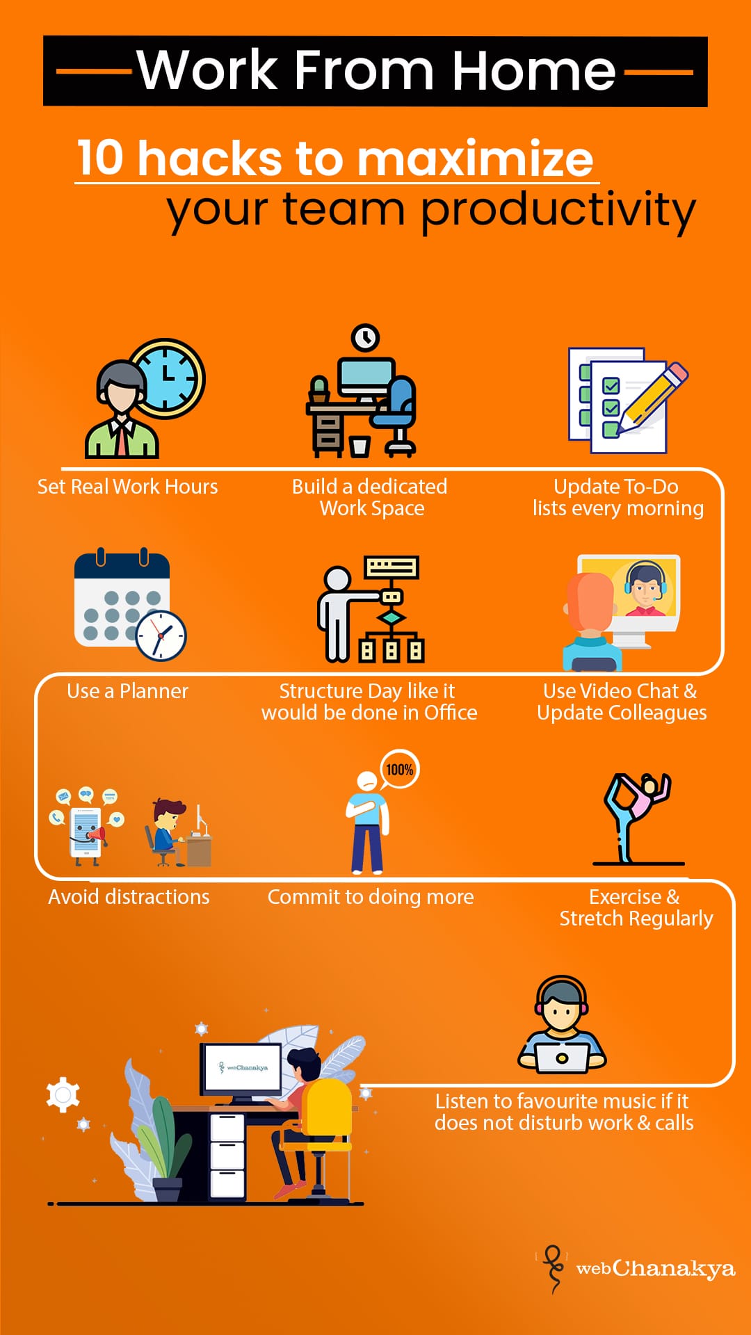 Work from Home: 10 Hacks to Maximize Your Team's Productivity | WebChanakya